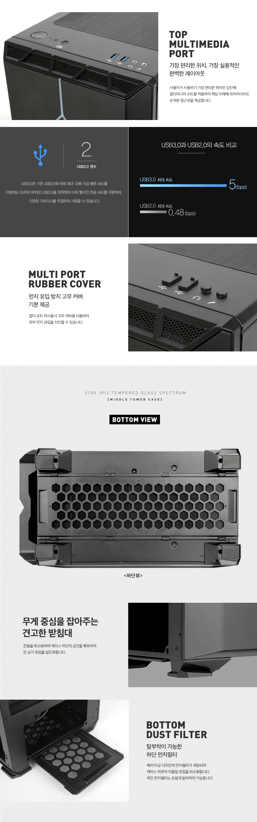 310R 아이리스 스펙트럼 RGB 에보니블랙 | ABKO